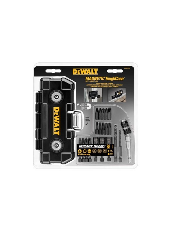 DEWALT - ESTOJO MAGNÉTICO COM 20 BITS PARA PARAFUSAR E FURAR ...
