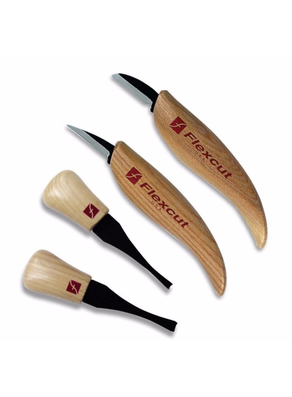 FLEXCUT - BEGINNER PALM & KNIFE SET - CONJUNTO DE FACAS E GOIVAS - Tools BR