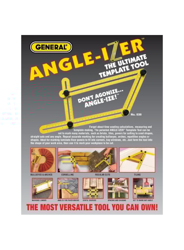GENERAL TOOLS - ANGLE IZER TEMPLATE TOOL - ESQUADRO MULTI-ÂNGULO - Tools BR