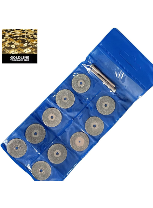 GOLDLINE - 10 MINI DISCOS DIAMANTADOS DE CORTE PARA DREMEL E ...
