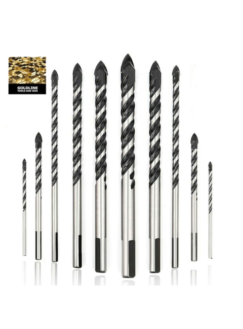 GOLDLINE - BROCAS ESPECIAIS TWIST BLACK - METAL DURO - 10 UNID - Tools BR