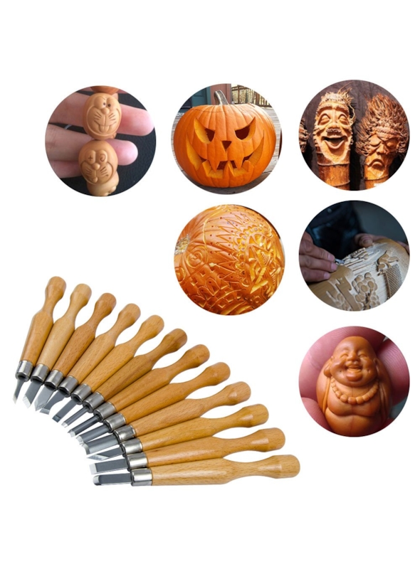 SIMILKY - CONJUNTO COM 12 FACAS PARA ESCULPIR - Tools BR