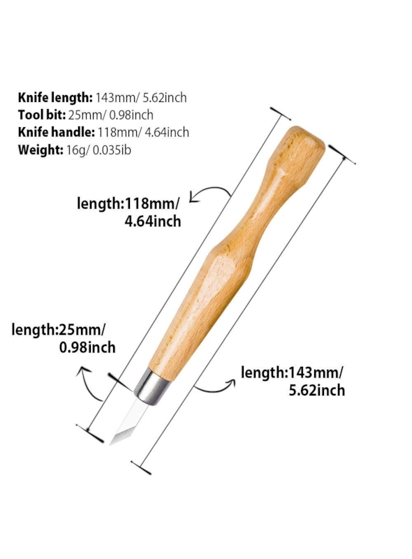 SIMILKY - CONJUNTO COM 12 FACAS PARA ESCULPIR - Tools BR