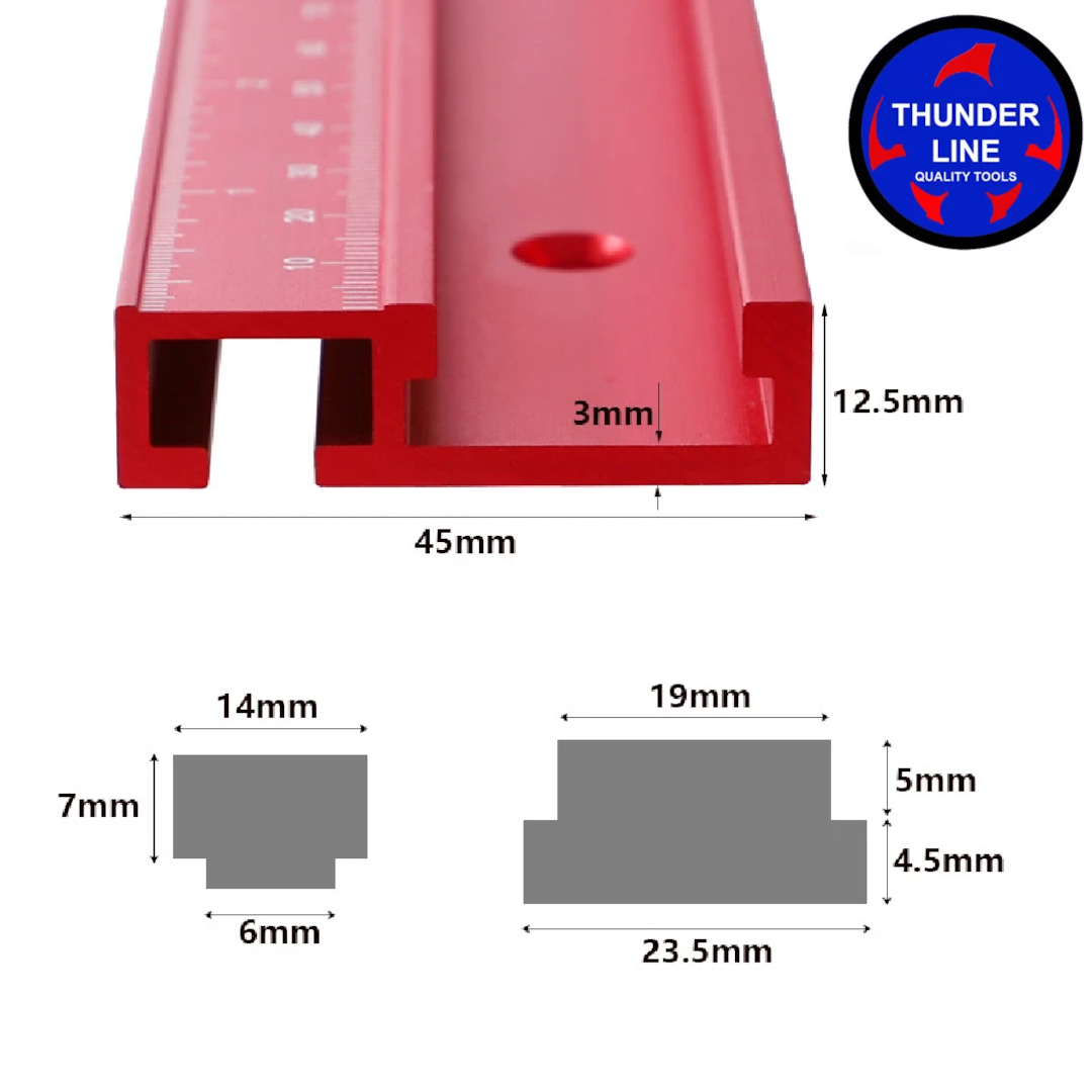 THUNDERLINE - T-TRACK EM ALUMÍNIO - TRILHO T - Tools BR